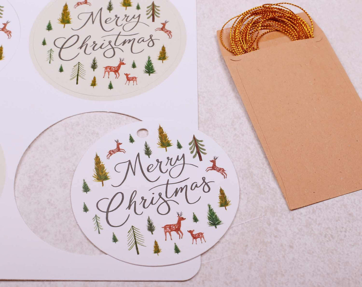 Rustic Christmas Gift Tag - Festive Tags For Christmas Presents ...