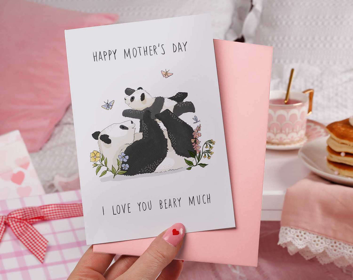Panda Mother's Day Card | Small Batch Cards Made in UK