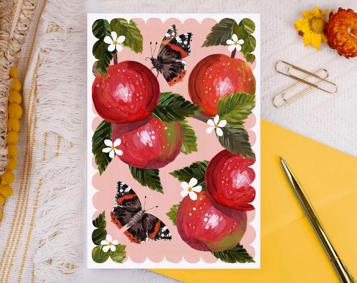 Hedgerow Apples Blank Card | 3 For 2 Cards