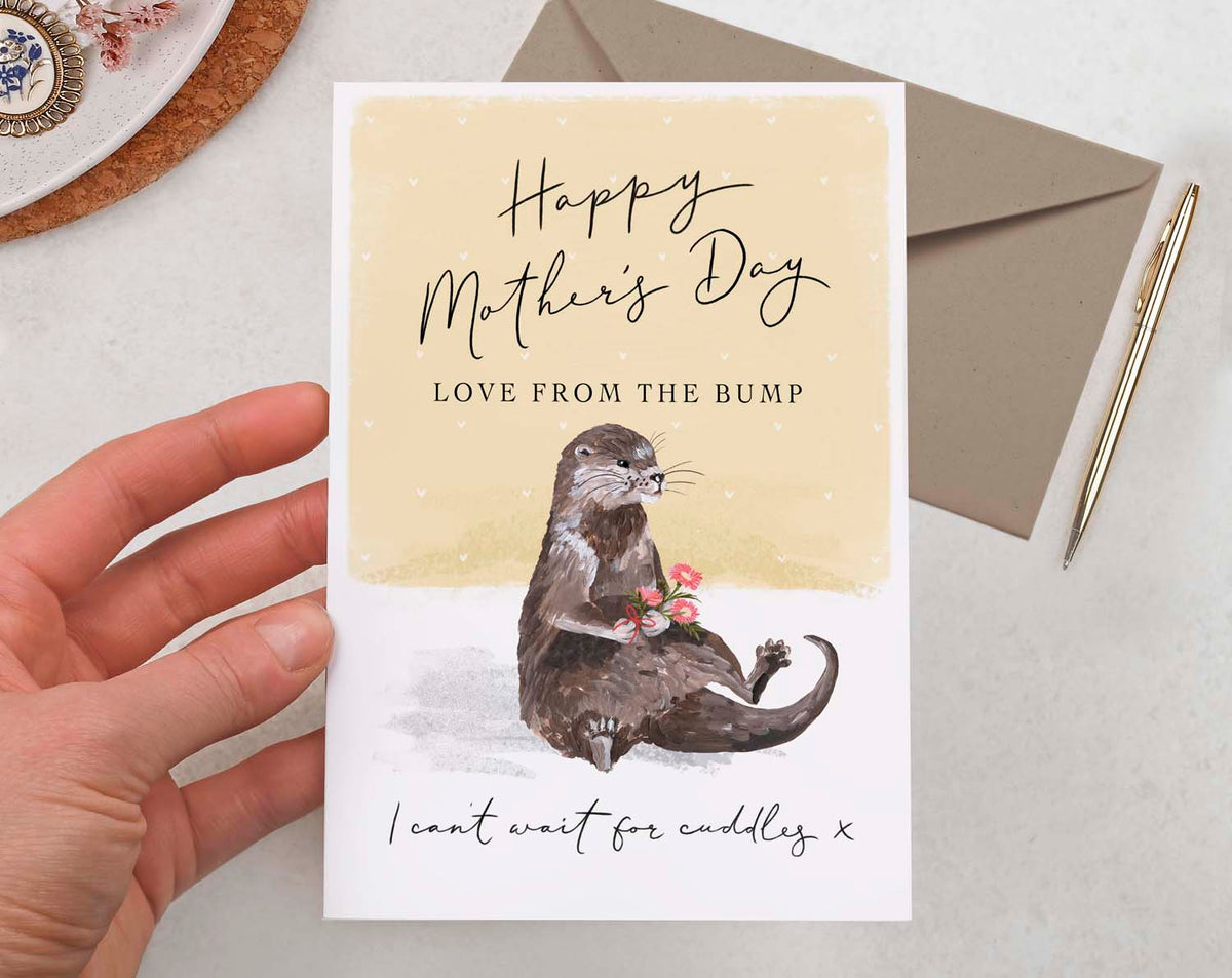 Otter, From The Bump Happy Mother's Day Card | UK Made