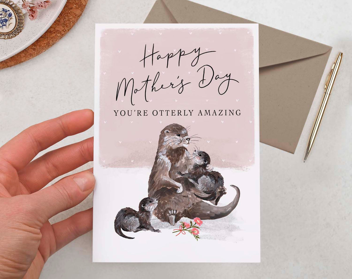 Otters Hugging Happy Mother's Day Card | Small Batch Cards