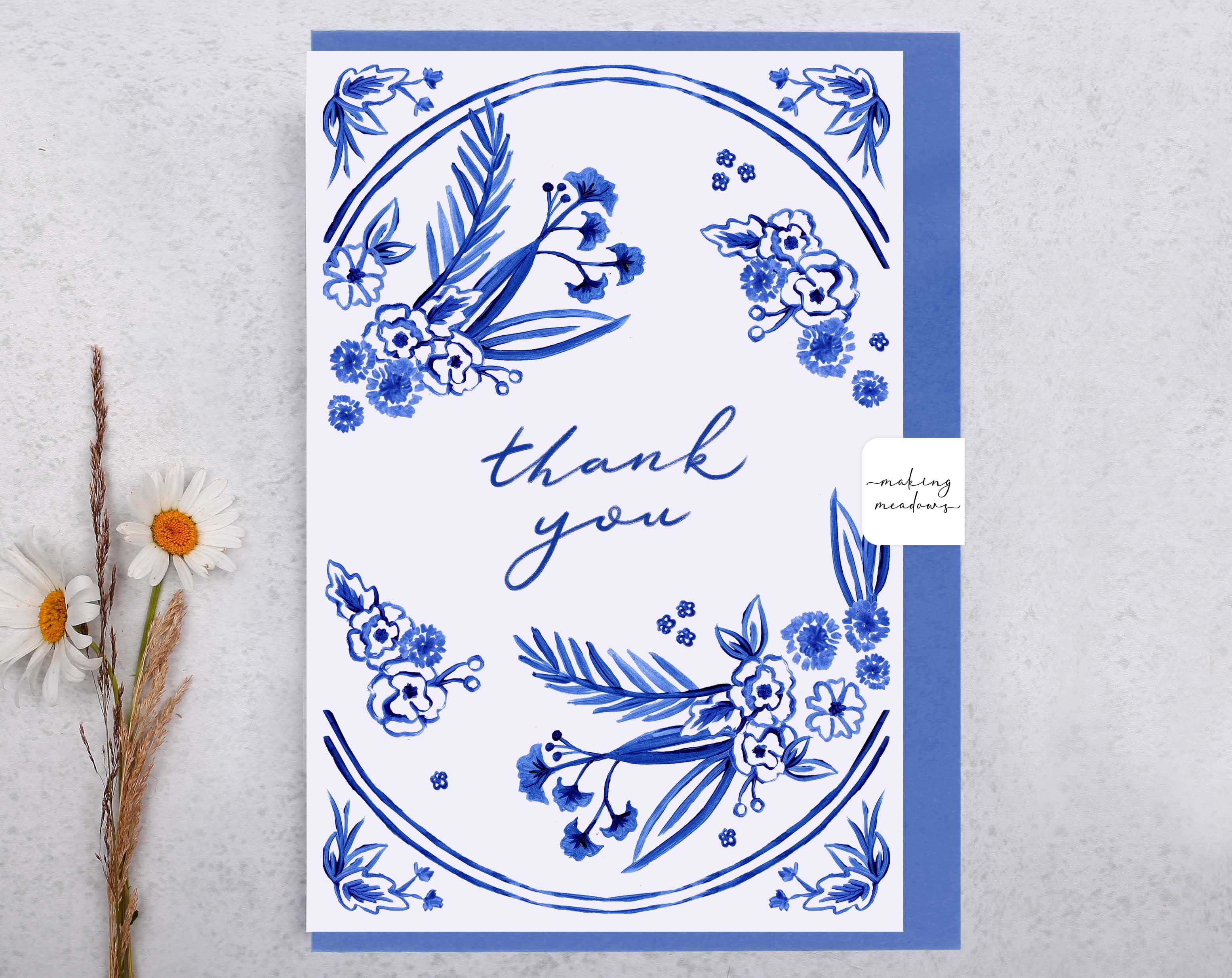 Thank You Cards | UK Made 'With Thanks' Greeting Card | Making Meadows
