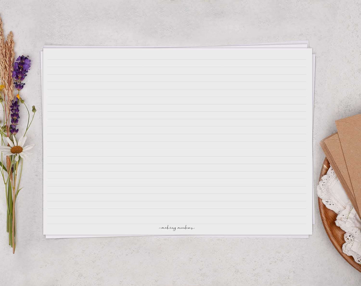 Luxury A4 Continuation Landscape Writing Paper – Making Meadows