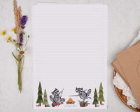 Eco-Friendly A4 writing paper with camping raccoons – Making Meadows