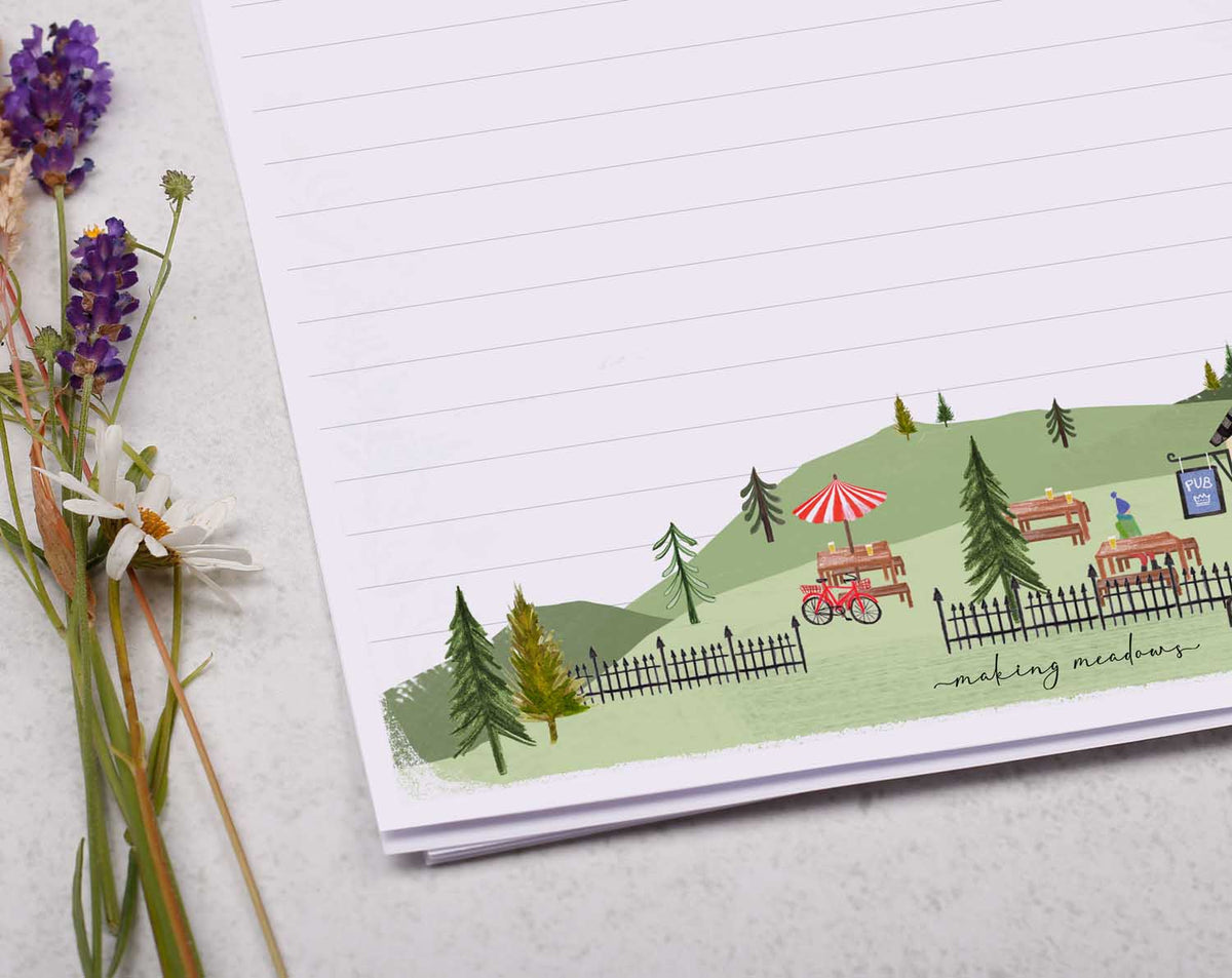 Eco-Friendly A4 writing paper with country pub