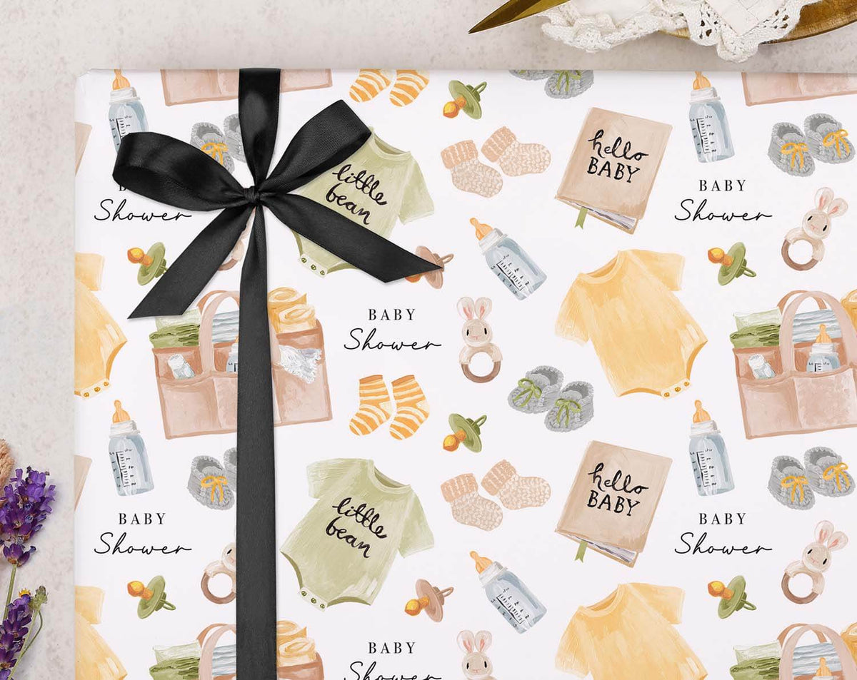 Baby Shower Wrapping Paper - Cute & Eco-Friendly