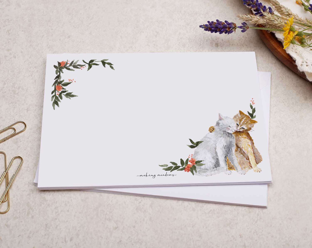 C6 Cat Decorated Envelope | Pretty Envelopes