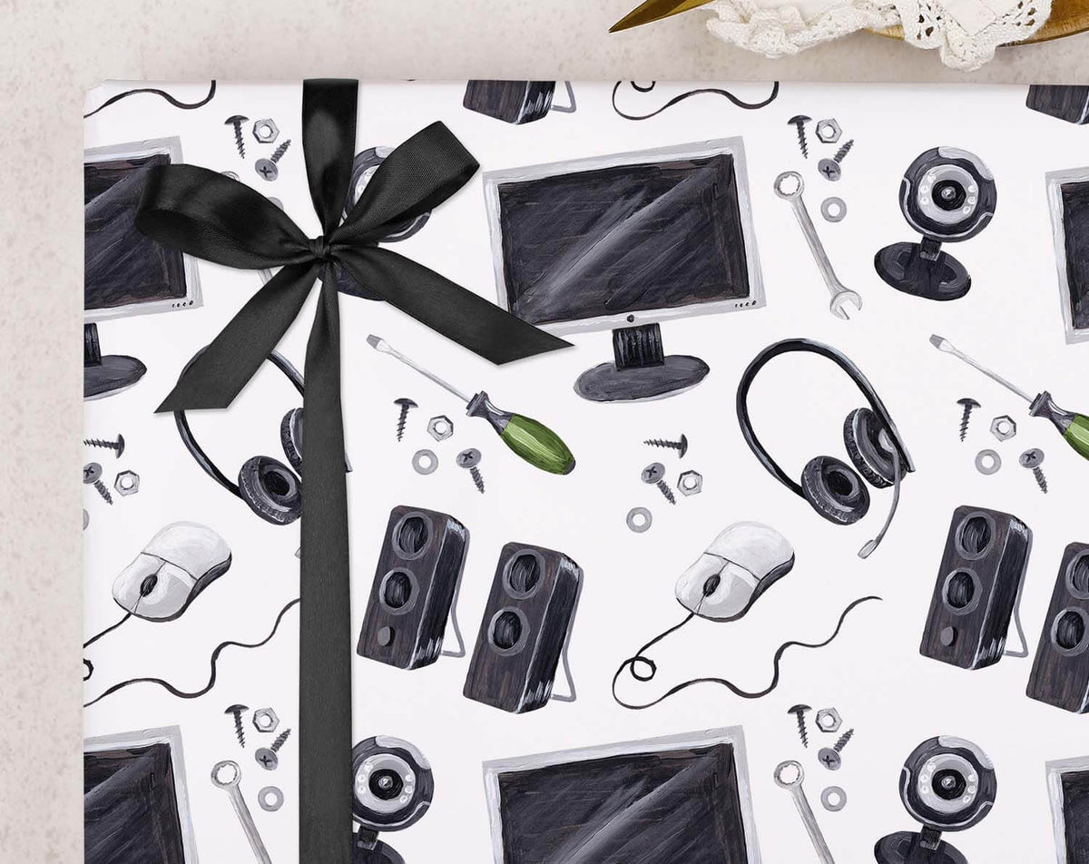 Computer Programming Wrapping Paper | Luxury Male Gift Wrap – Making ...