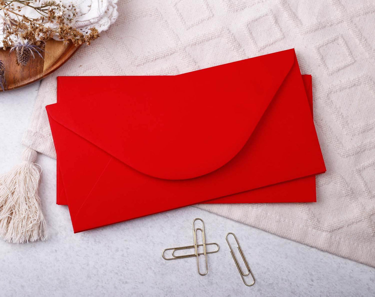 DL Red Envelopes | Coloured Envelopes
