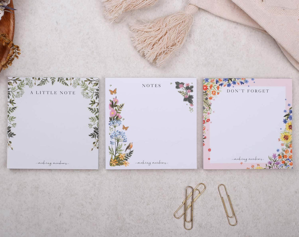Multi Pack of Memo Pad Blocks Designed By Making Meadows