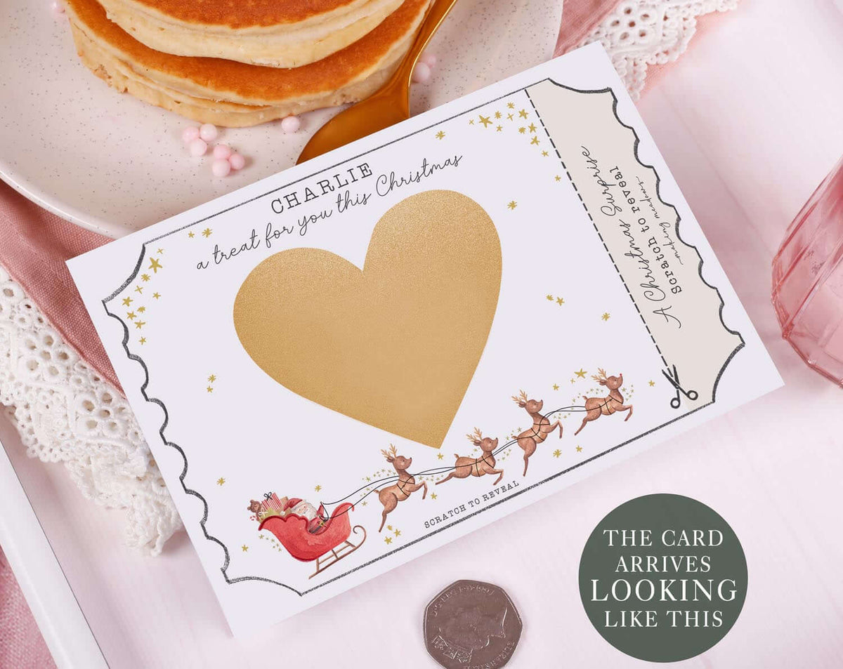 Santa Christmas Surprise Gift Reveal Scratch Card