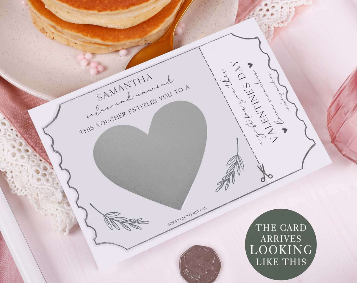 Silver Surprise Spa Gift Reveal Scratch Card