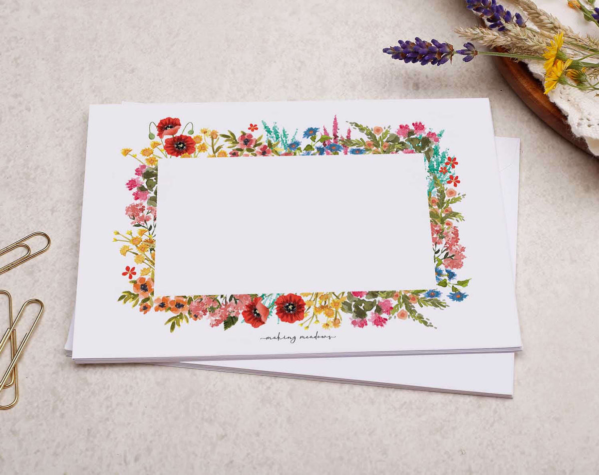 Wild Flowers A5 Writing Paper & Envelope Set – Making Meadows
