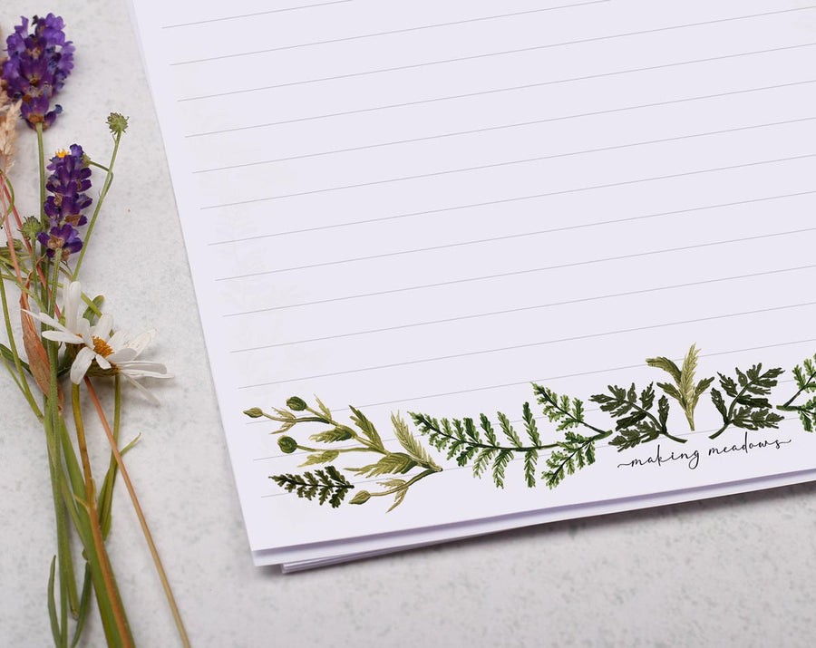 Eco-Friendly A4 writing paper with a leaf & botanical border – Making ...
